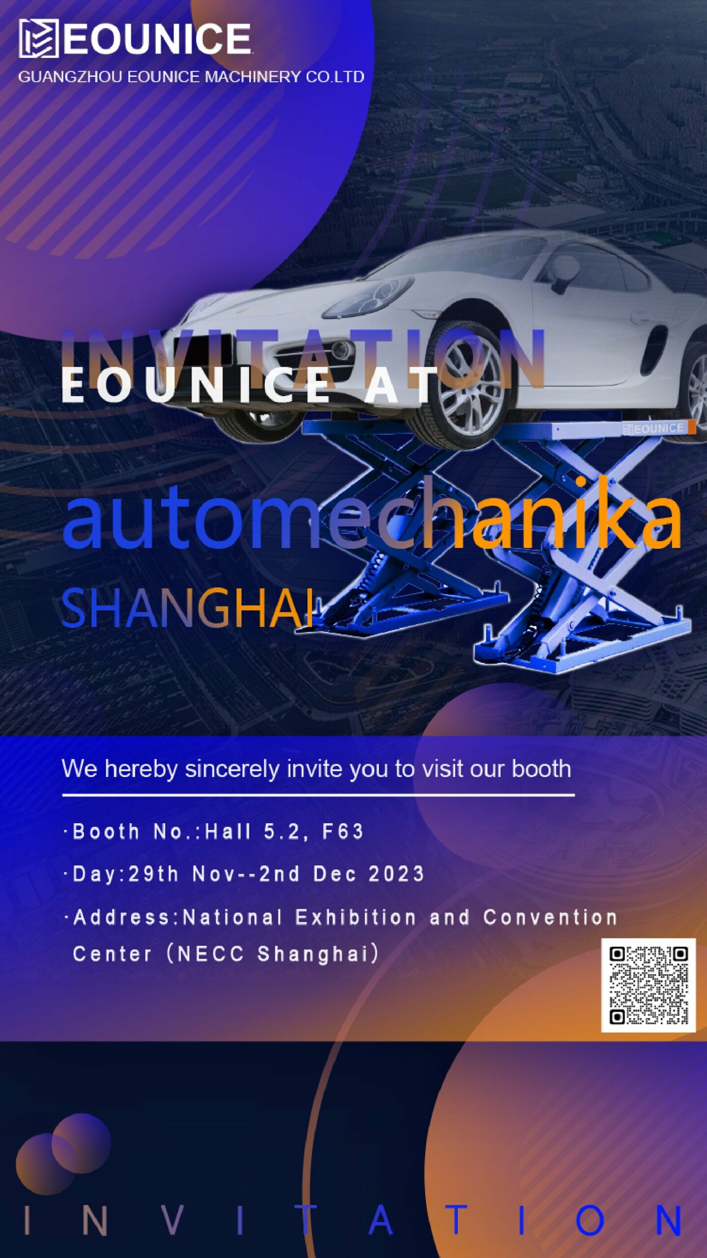Invitation letter for Automechanika Shanghai 2023 - Eounice Machinery ...